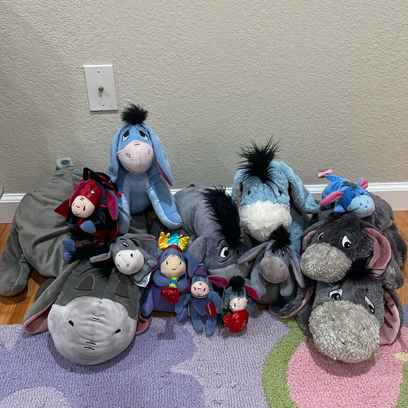 Disney | Toys | 3 Used Eeyore Stuffed Animals | Poshmark